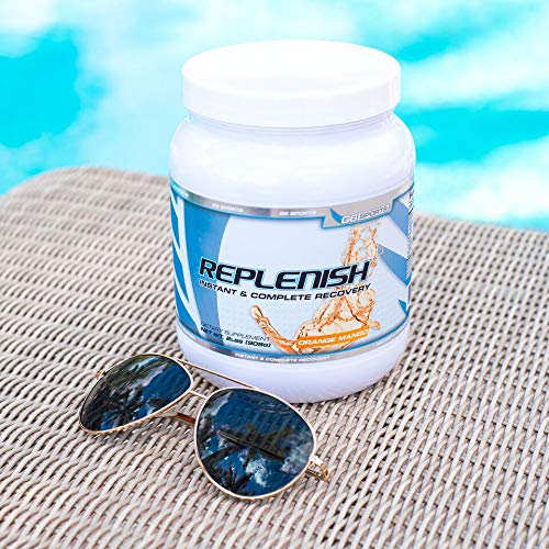 G6 Sports Nutrition Replenish Instant & Complete Recovery (Post Workout Formula, 11g of BCAAs & EAAs, 20g Whey Protein, 1000mg Creatine MagnaPower, Zero Refined Sugars) β 2lb Jar β Orange Mango