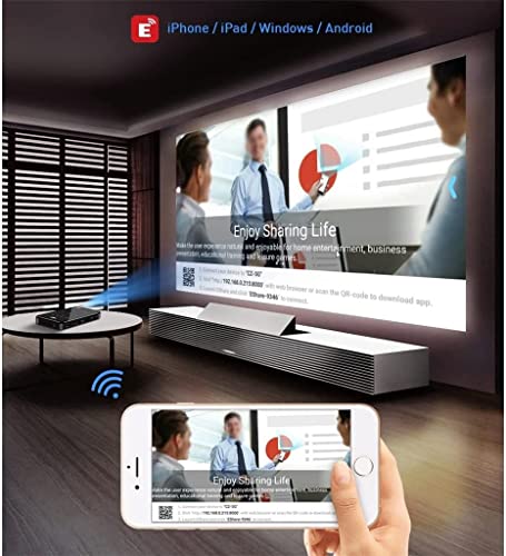 Feilx Mini Projector 2022 Upgraded Portable Video-Projector, Mini Portable DLP Projector Home Theater HDMI Compatible Support 4K Decoding WiFi Bluetooth Projector