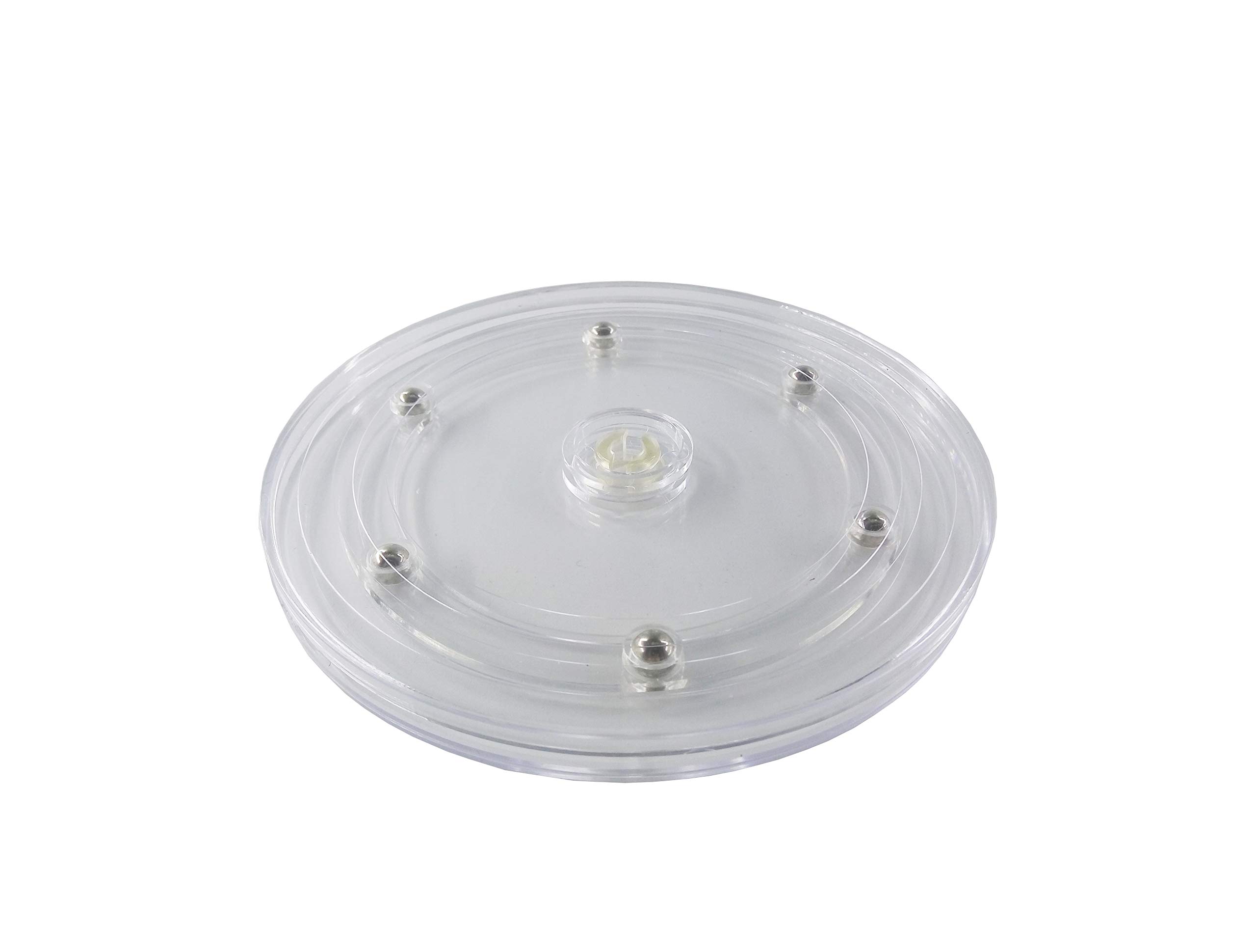 FixtureDisplays® 6" Clear Plastic Spinner Lazy Susan Turntable Organizer for Spice Rack Table Cake Kitchen Pantry Decorating 16972-NPF