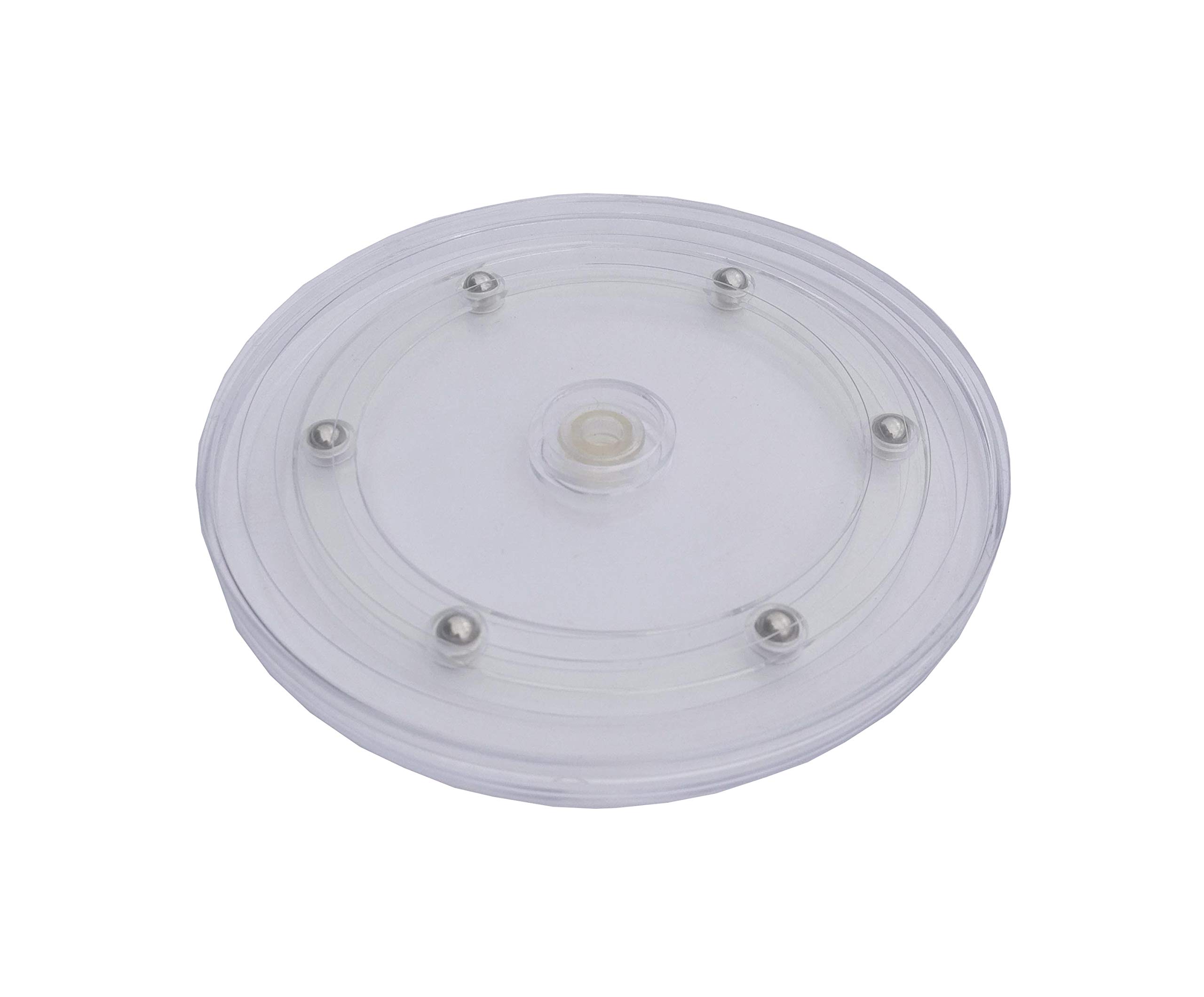 FixtureDisplays® 6" Clear Plastic Spinner Lazy Susan Turntable Organizer for Spice Rack Table Cake Kitchen Pantry Decorating 16972-NPF