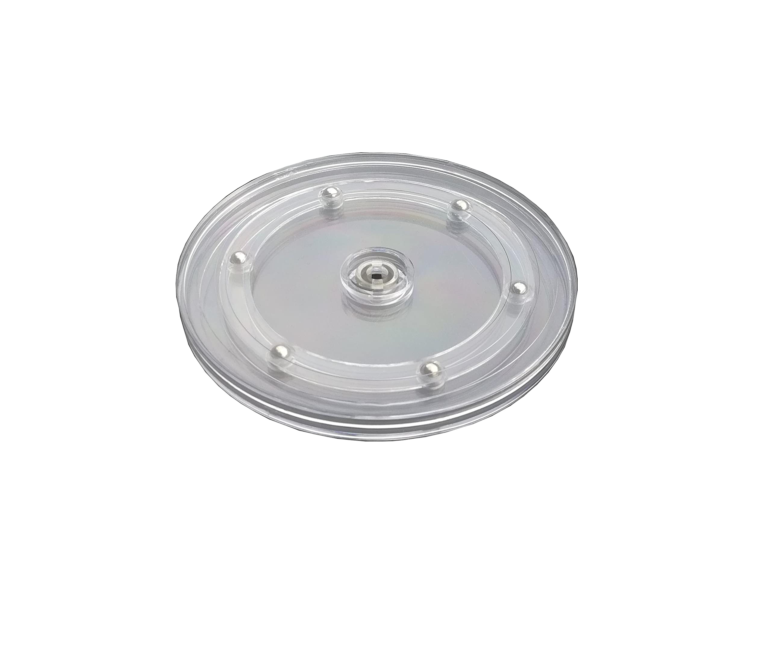 FixtureDisplays® 6" Clear Plastic Spinner Lazy Susan Turntable Organizer for Spice Rack Table Cake Kitchen Pantry Decorating 16972-NPF