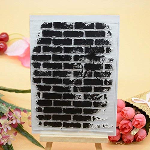 Welcome to Joyful Home 4pcs/Set Wooden Star Brick Crack Background Rubber Clear Stamp for Card Making Decoration and Scrapbooking