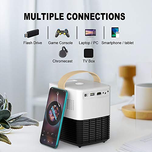 VIBY Mini Projector P50S Full 1080P 3D Portable Porjector Home Cinema Support 4K LED Home Video Projector (Size : P50 Android)