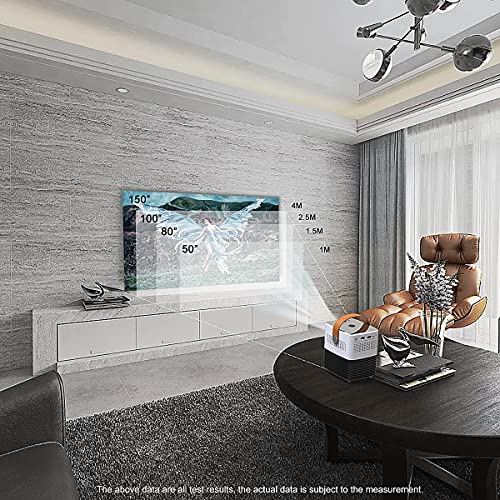 VIBY Mini Projector P50S Full 1080P 3D Portable Porjector Home Cinema Support 4K LED Home Video Projector (Size : P50 Android)