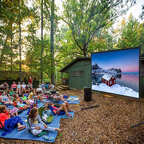 Instahibit 150" 16:9 HD Detachable Projector Screen Portable Fast Folding Outdoor Movie Theater Camping Stand Carry Bag
