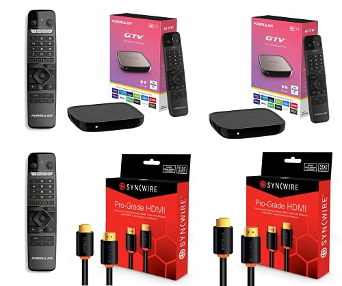 (Pack of 2) Formuler GTV 4K Ultra HD Media Streaming Box | Bonus Formuler IR1 Remote | Bonus Pro-Grade 4K High Speed HDMI Cable
