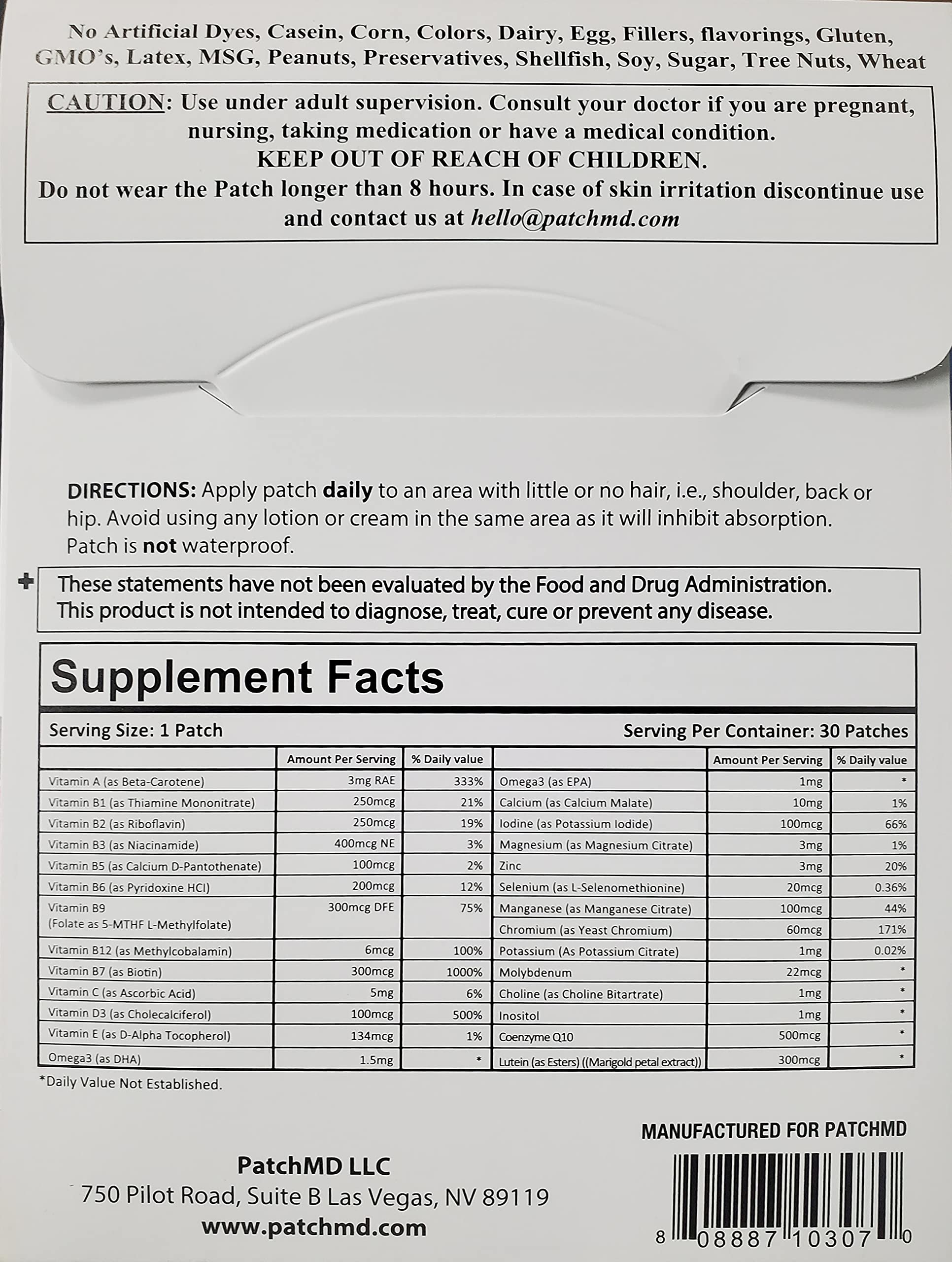 PatchMD Kids Omega-3 Topical Patches - 30 Days Supply