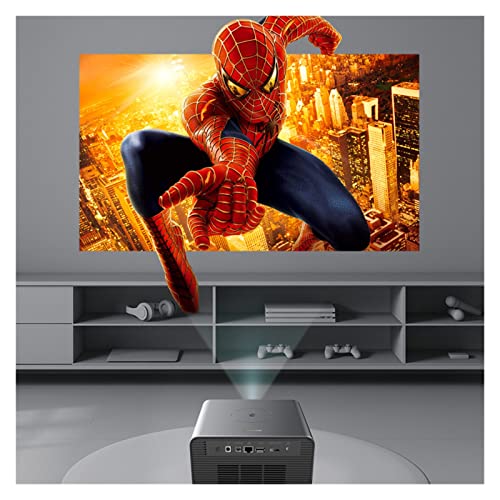 C300 DLP 1080P Projector Full HD 800 ANSI with Android WiFi Home Cinema Support 3D 4K TV Smart Phone Projector (Color : Add 3D Glasses)