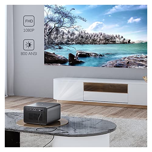 C300 DLP 1080P Projector Full HD 800 ANSI with Android WiFi Home Cinema Support 3D 4K TV Smart Phone Projector (Color : Add 3D Glasses)