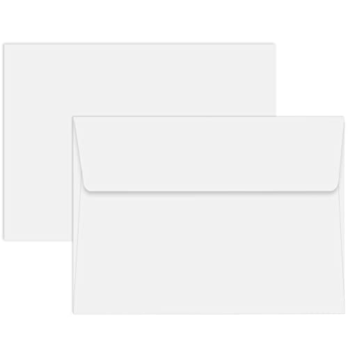 50 Packs of White 4X6 Envelopes for Invitation, A6 White Envelopes Self Seal for Cards, Photos, Wedding, Birthday, Party, Babay Shower