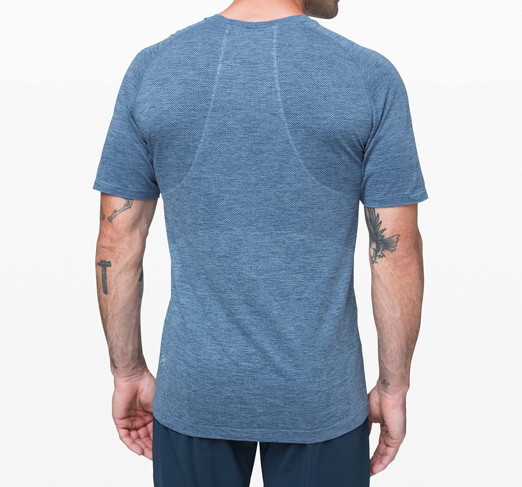 lululemon Men's Metal Vent Tech Short Sleeve Crew 2.0 T-Shirt (Midnight Shadow/Tempest Blue, XL)