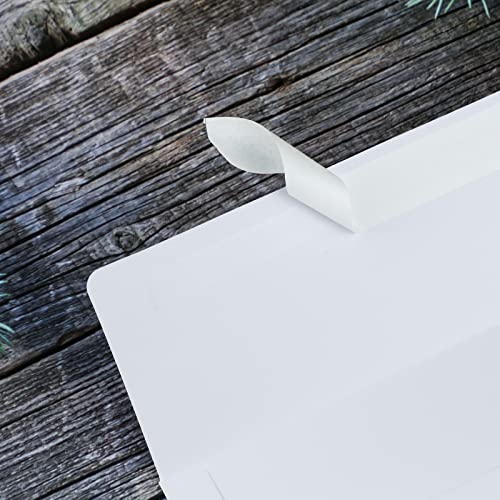 50 Packs of White 4X6 Envelopes for Invitation, A6 White Envelopes Self Seal for Cards, Photos, Wedding, Birthday, Party, Babay Shower