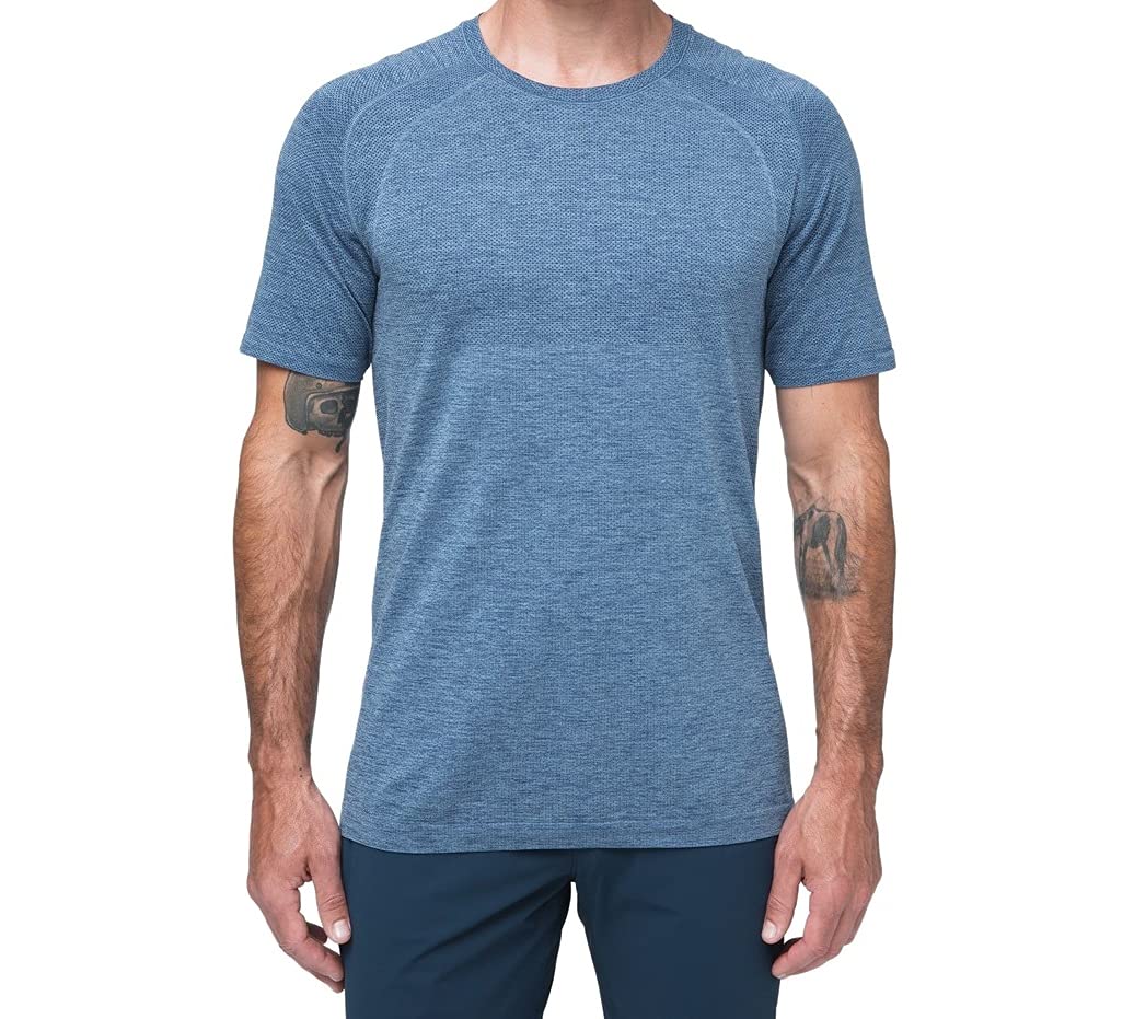 lululemon Men's Metal Vent Tech Short Sleeve Crew 2.0 T-Shirt (Midnight Shadow/Tempest Blue, XL)