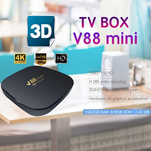 Lanyazet 1 Set Mini Smart TV Box Android 12 Allwinner H3 Core 2.4G WiFi 8K Set Top Box 8GB+128GB Media Player US Plug
