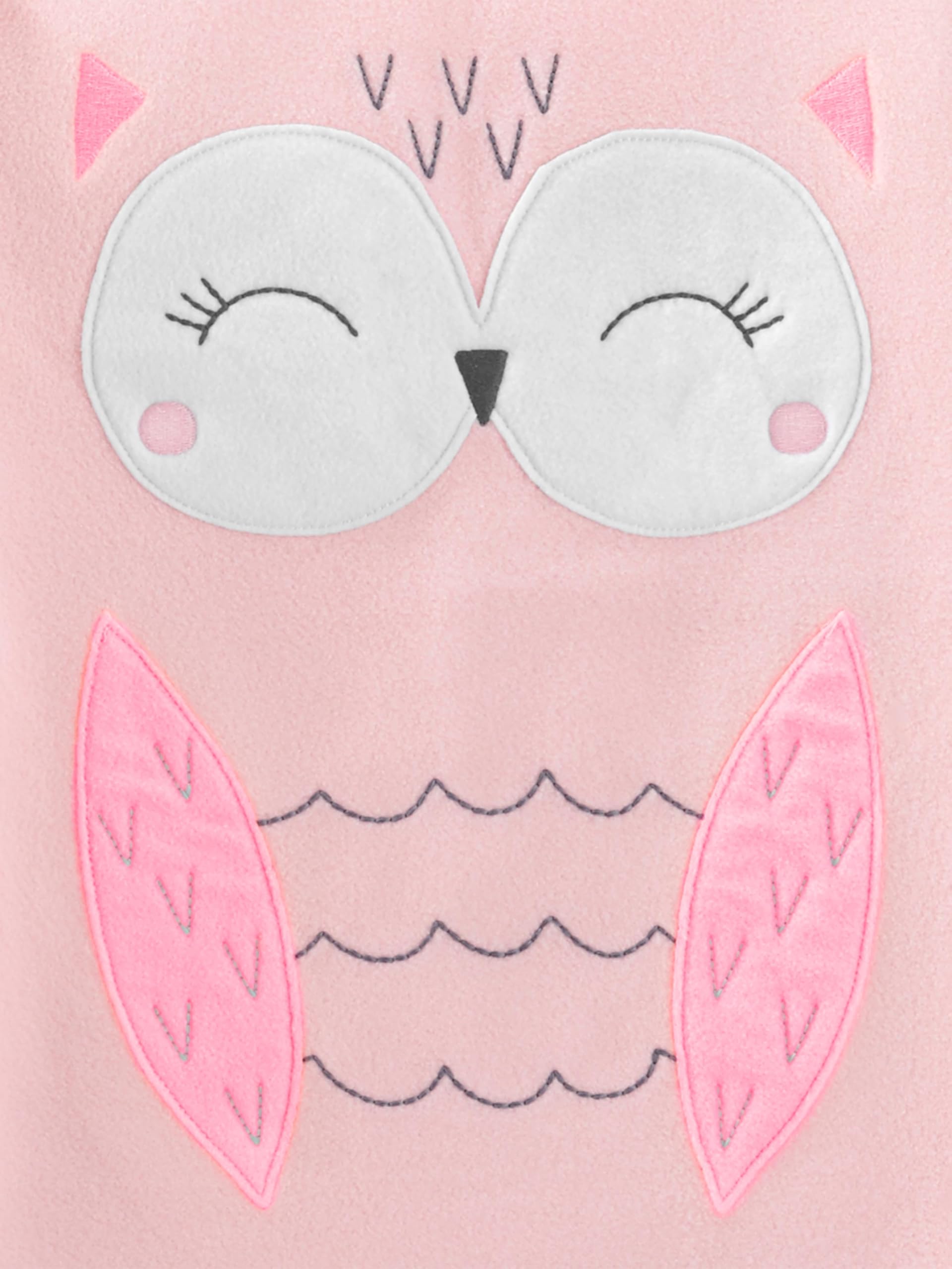 Simple Joys by Carter's Girls' Fleece Nightgowns, Pack of 2, Grey/Pink Owl, 4-5