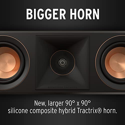 Klipsch Reference Premiere RP-404C II Center Channel Speaker with Shallow-Depth Sealed Design and 4โ Cerametallic Woofer for Crystal-Clear Home Theater Dialogue in Ebony