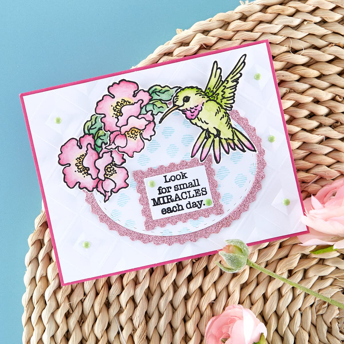 Spellbinders STP-193 Hummingbird Day Clear Stamp Set from The Stampendous Spring Collection