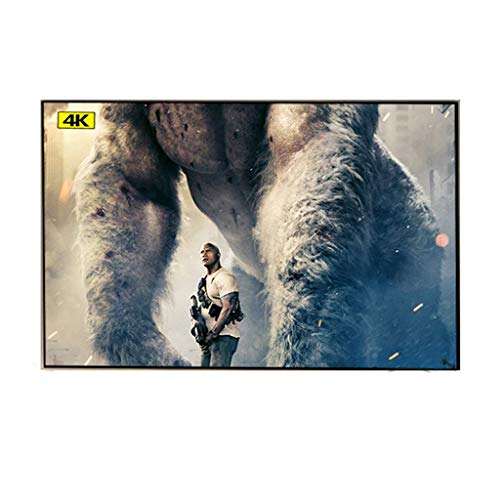 PDGJG Ambient Light Rejecting ALR 80 90 100 120 133 Inch Fixed Thin Frame Projector Screen for Home Theater Projection (Size : 133 inch)