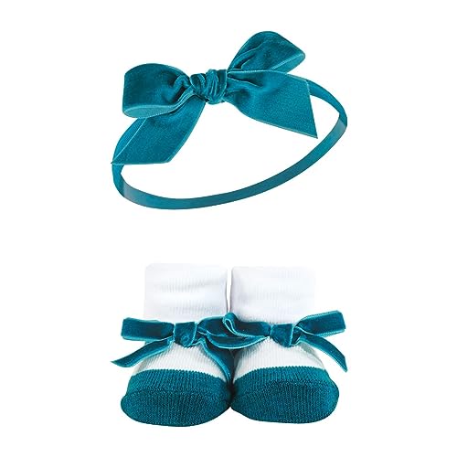 Hudson Baby Infant Girl Headband and Socks Giftset, Fall Leopard, One Size
