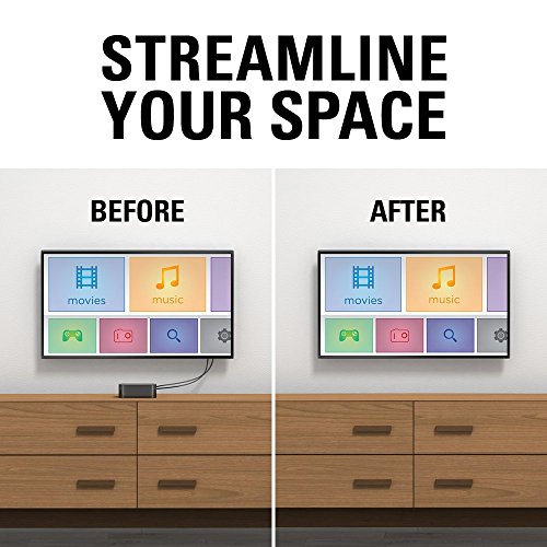 Sanus SASP1-B1 Streaming Media Player Mounting Bracket Hides Most Small Devices Up to 3 lbs. Behind Your TV - Apple TV Roku Fire TV etc. - SASP1-B1 Black