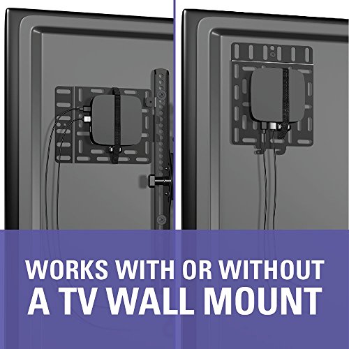 Sanus SASP1-B1 Streaming Media Player Mounting Bracket Hides Most Small Devices Up to 3 lbs. Behind Your TV - Apple TV Roku Fire TV etc. - SASP1-B1 Black