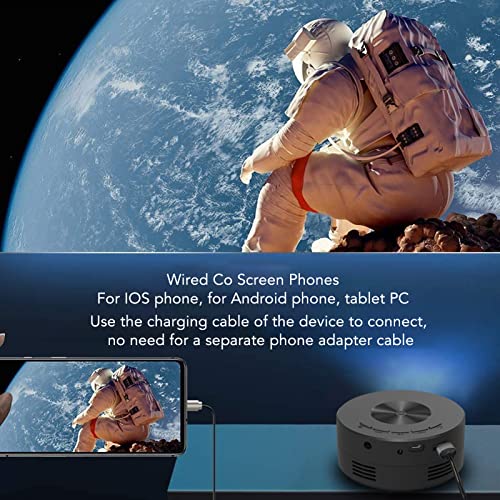 1080p Mini Portable Projector, Built in Speaker LED Home Theater Movie Projector for Kids Gift, Outdoor, Indoor