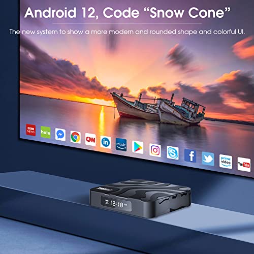 Android TV Box, T95MAX Android TV Box 12.0 H618 4GB 64GB Android Box Support WiFi6 2.4G/5.8Ghz Bluetooth 5.0 with Mini Backlit Keyboard 3D 6K Ultra HD TV Box…