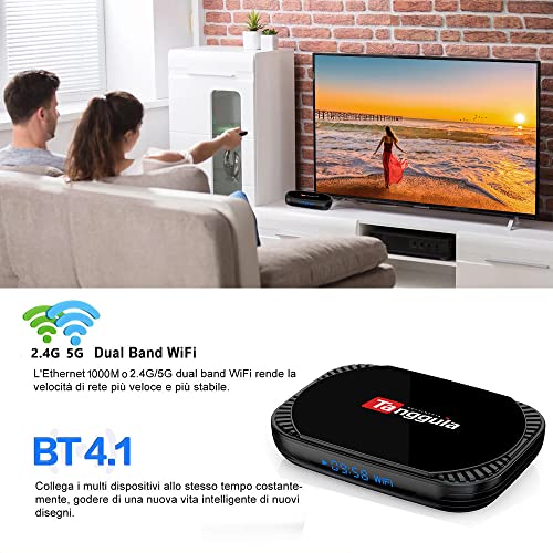 2022 New Tanggula X5 Android TV Box, 4GB+128GB Android 11.0, Dual Band WiFi 2.4GHz/5GHz Free Voice Remote Mini Keyboard