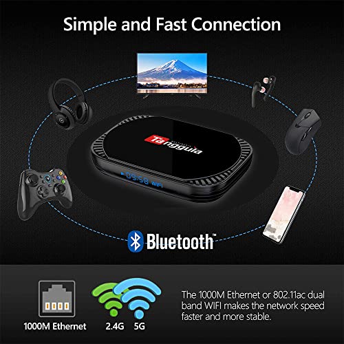 2022 New Tanggula X5 Android TV Box, 4GB+128GB Android 11.0, Dual Band WiFi 2.4GHz/5GHz Free Voice Remote Mini Keyboard