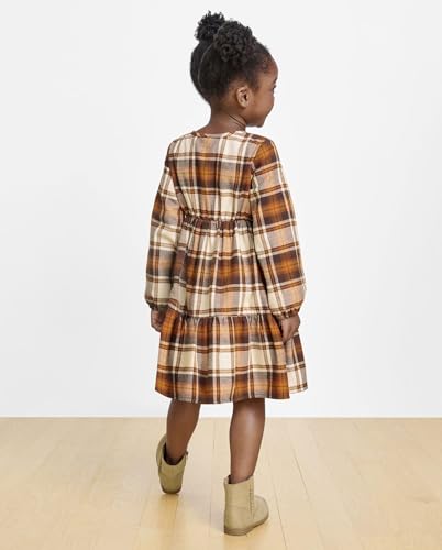 The Children's Place,and Toddler Long Sleeve Fashion Dress,HAY Stack,4T