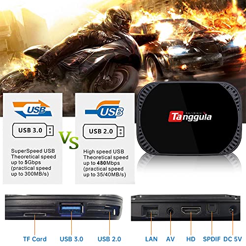 2022 New Tanggula X5 Android TV Box, 4GB+128GB Android 11.0, Dual Band WiFi 2.4GHz/5GHz Free Voice Remote Mini Keyboard