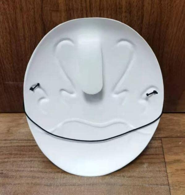 MEIFNG Rimuru Tempest Cosplay Mask+Pin,PVC Cosplay Mask with Role's Pin for Halloween (29-A), White, 165mm*208mm