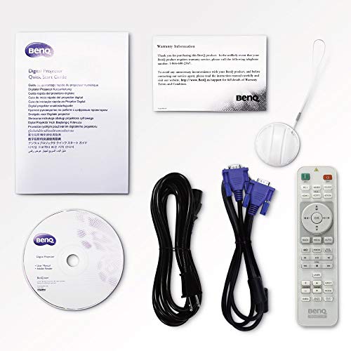 BenQ MH733 1080P DLP Business Projector, 4000 Lumens, 3D, HDMI, USB Reader, 10W Speaker, LAN Control, 100โ @8.2ft, 1.3X Zoom (Renewed)