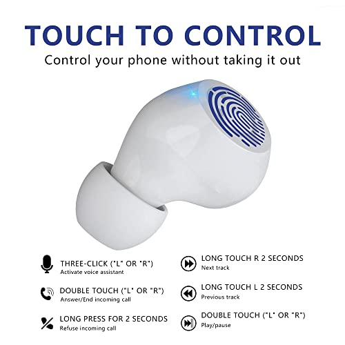 Halfic Kids Wireless Earbuds for Small Ears β Bluetooth 5.0 Headphones with Microphone and Noise Reduction β 36H Playtime IPX5 Waterproof Touch Control, HiFi Stereo Earphone for Adult