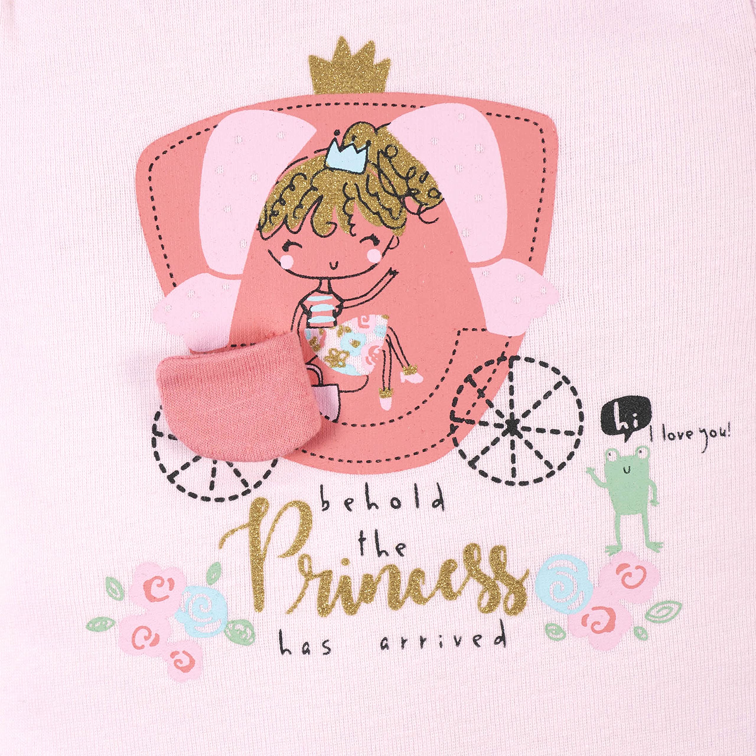 Gerber Baby Girls' 4-Pack Short Sleeve Onesies Bodysuits, Princess Pink, 0-3 Months