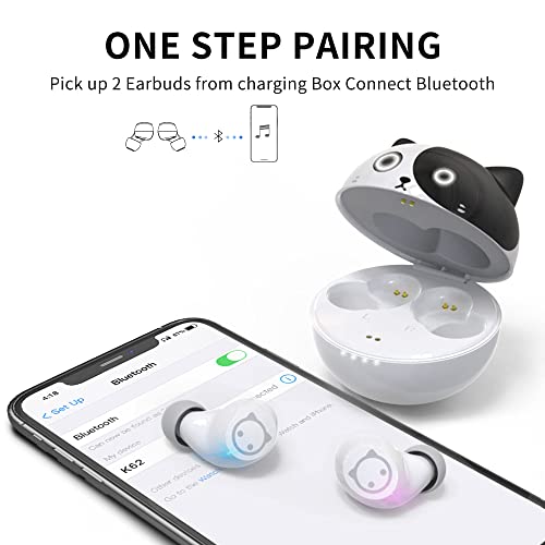 Halfic Kids Wireless Earbuds for Small Ears β Bluetooth 5.0 Headphones with Microphone and Noise Reduction β 36H Playtime IPX5 Waterproof Touch Control, HiFi Stereo Earphone for Adult