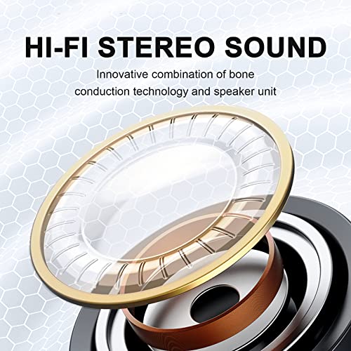 CelsusSound Bone Conduction Headphones, Open-Ear Bluetooth 5.2 Sport Headphones up to 10H Playtime, Built-in Mic Wireless Earphone, IP54 Waterproof Headset for Workouts and Running
