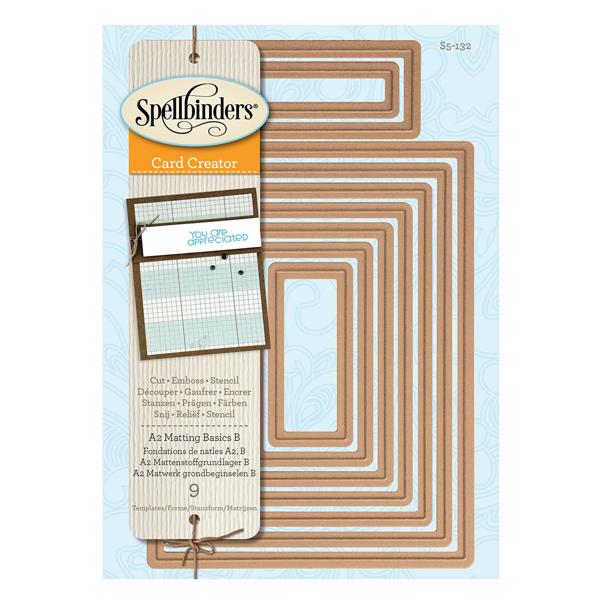 Spellbinders Nestabilities A2 Card Creator Dies, Matting Basics B