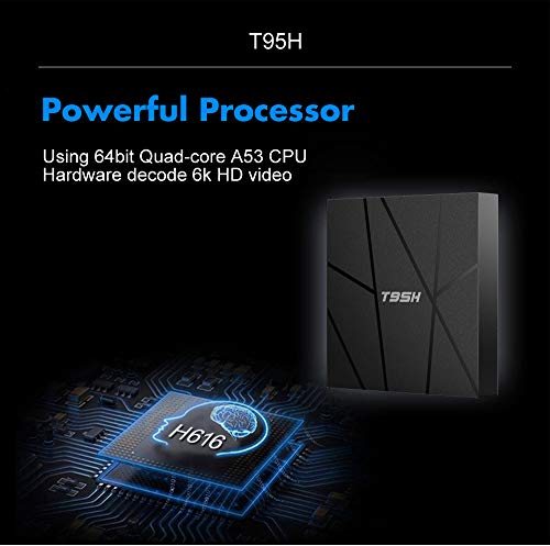 Android 10.0 TV Box Octa Core, Android TV Box 2GB RAM 16 GB ROM, WiFi 2.4GHz/5GHz Quad Core 64 Bits 3D/4K/6K Full HD/H.265/H.264/USB 2.0 Android Box