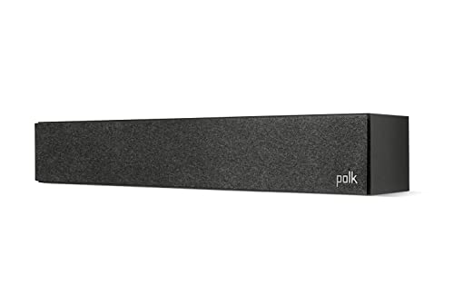 Polk Monitor XT35 Slim Center Channel Speaker - Hi-Res Audio Certified, Dolby Atmos & DTS:X Compatible, 1" Terylene Tweeter & Four 3" Dynamically Balanced Woofer, Wall-Mountable, Midnight Black