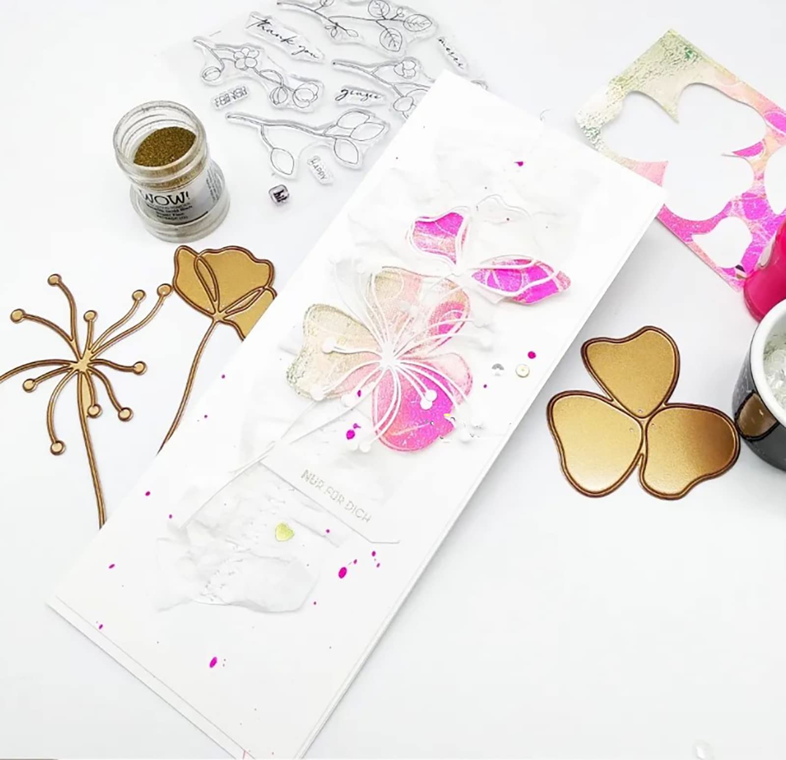 Lapoo Metal Cutting Die for Scrapbooking, 3D Backgrounds Frame New Cutting Dies DIY Album Card Making Decor Paper Craft Metal Die Cuts Party Wedding Decorations (Lotus Leaf A 4.8 x 3.6 in)