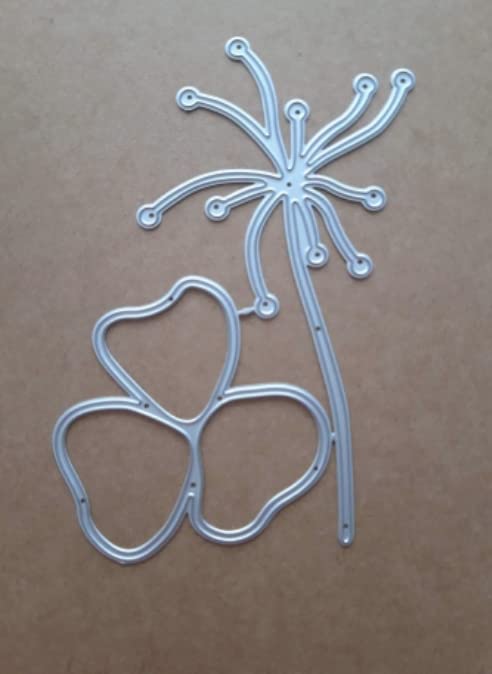 Lapoo Metal Cutting Die for Scrapbooking, 3D Backgrounds Frame New Cutting Dies DIY Album Card Making Decor Paper Craft Metal Die Cuts Party Wedding Decorations (Lotus Leaf A 4.8 x 3.6 in)