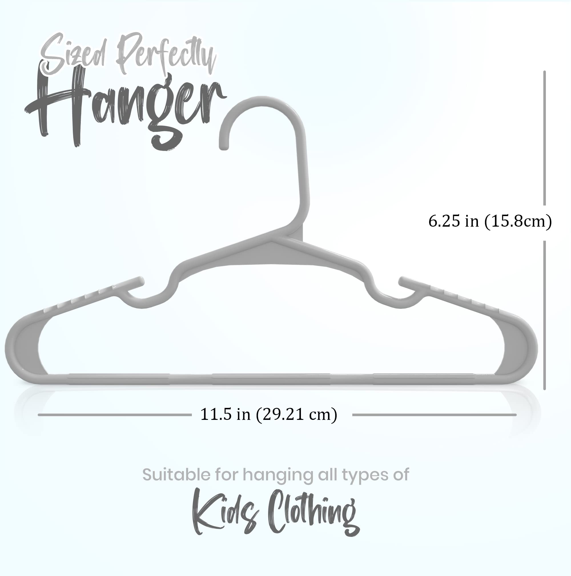 Utopia Home 60 Pack Kids Hangers - 11.5 Inch Plastic Baby Hangers for Closet - Childrens Hanger for Clothes & Infant Hanger for Closet - for Everyday Standard Use (Green)