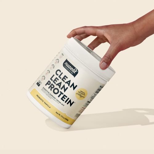 Nuzest Digestive Support Protein Probiotics for Digestive Health β Vanilla - Clean Lean Protein - Premium Vegan Pea Protein Powder β Plant Based - 20 Servings, 1.1 lb