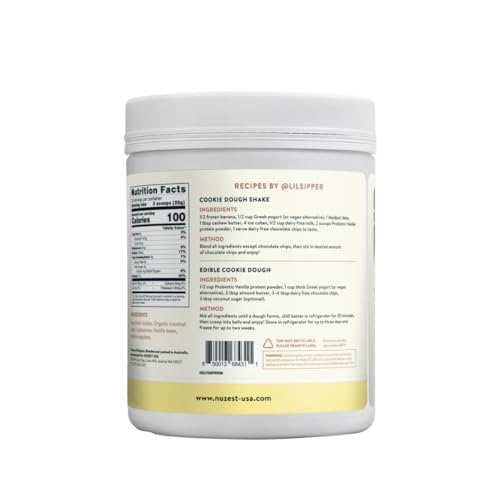 Nuzest Digestive Support Protein Probiotics for Digestive Health β Vanilla - Clean Lean Protein - Premium Vegan Pea Protein Powder β Plant Based - 20 Servings, 1.1 lb