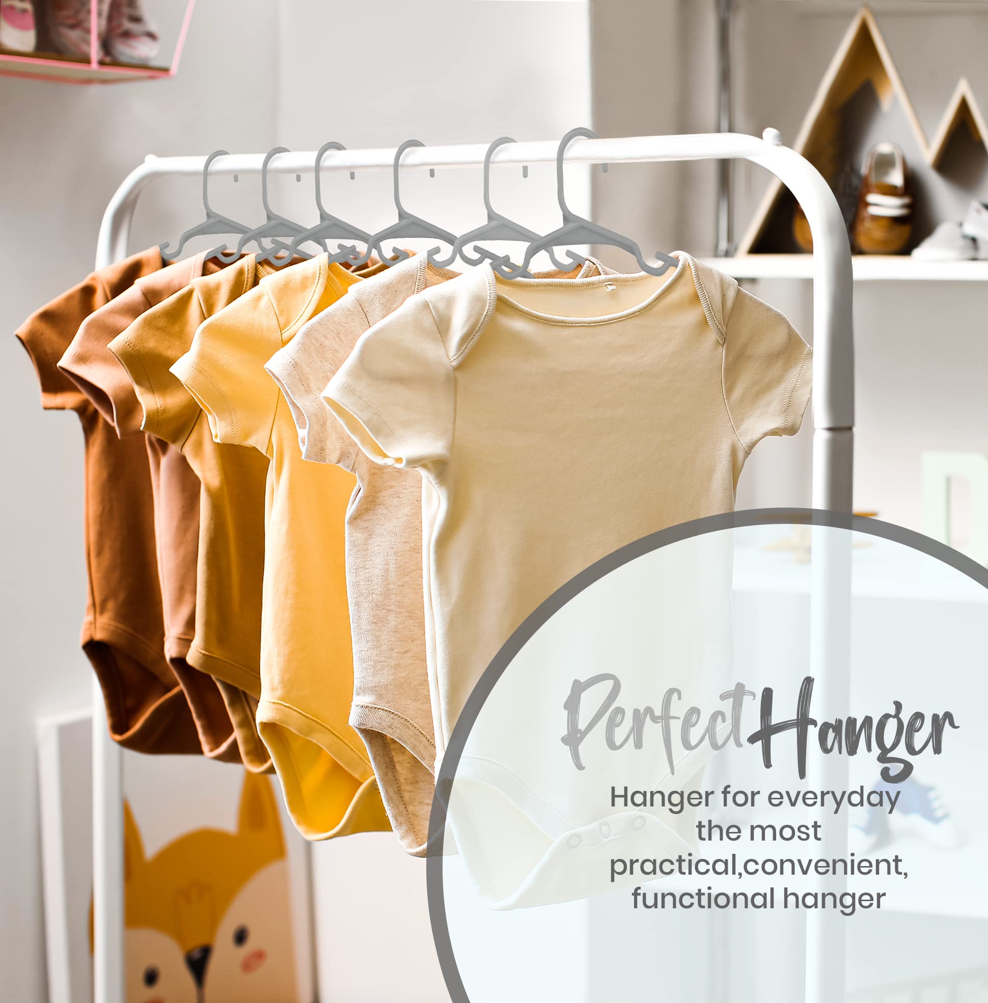 Utopia Home 60 Pack Kids Hangers - 11.5 Inch Plastic Baby Hangers for Closet - Childrens Hanger for Clothes & Infant Hanger for Closet - for Everyday Standard Use (Green)