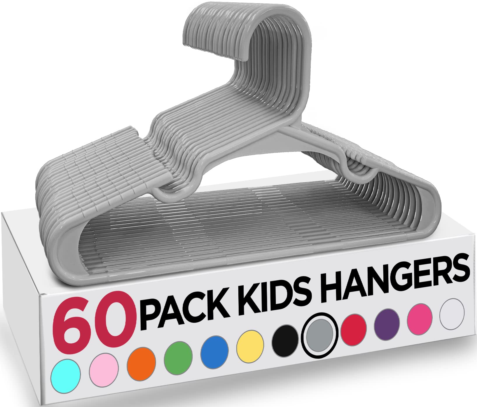 Utopia Home 60 Pack Kids Hangers - 11.5 Inch Plastic Baby Hangers for Closet - Childrens Hanger for Clothes & Infant Hanger for Closet - for Everyday Standard Use (Green)