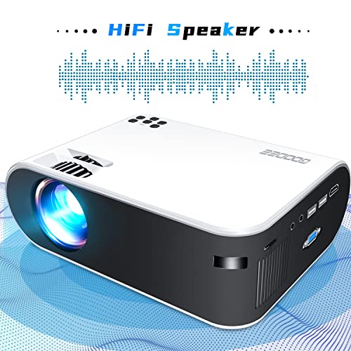 AMEELA Projector, 2023 Upgraded Mini Projector, 8500 lumens Multimedia Home Theater Video Projector, Compatible with Full HD 1080P HDMI, USB, VGA, AV, Smartphone, Pad, TV Box, Laptop