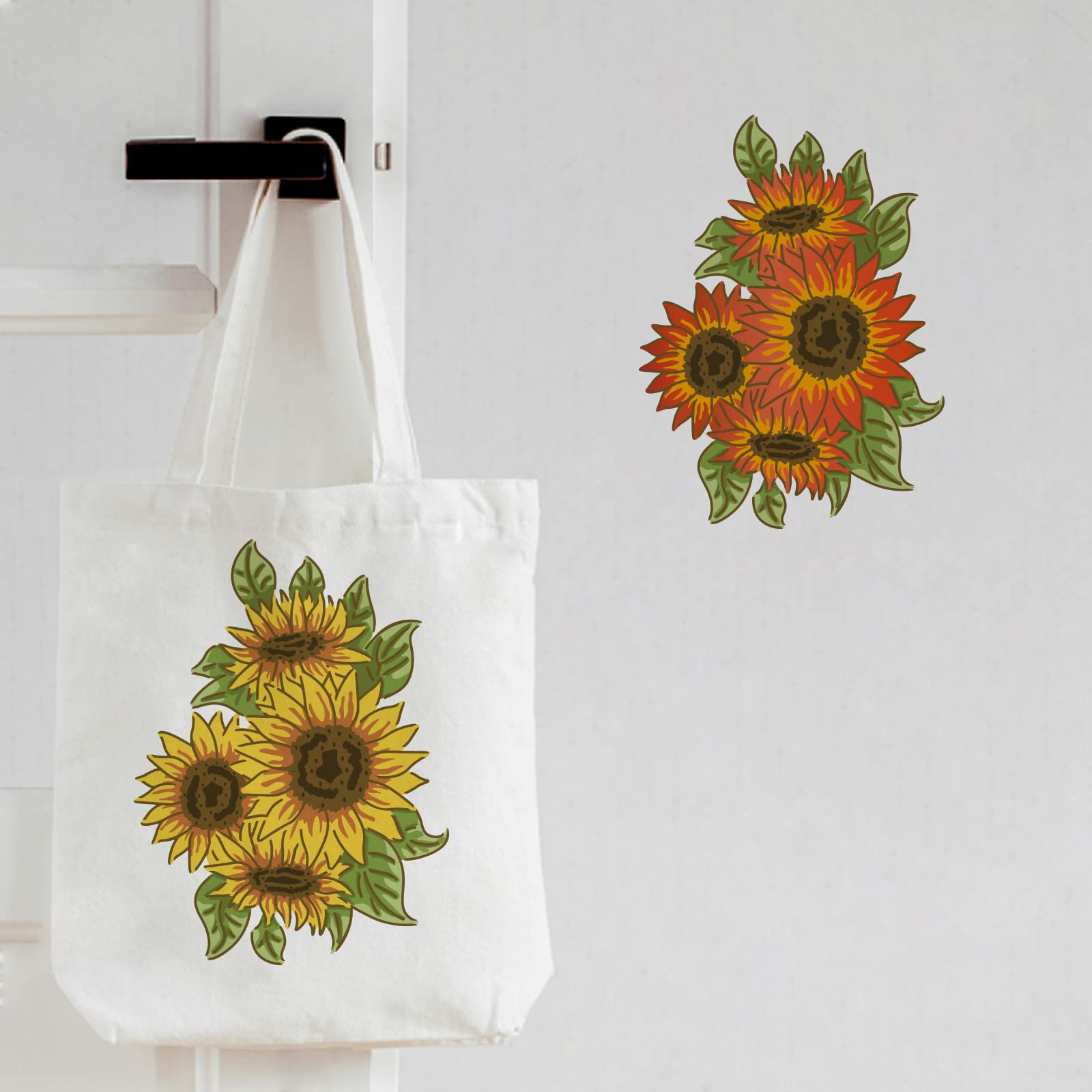 FINGERINSPIRE 6 Pcs Sunflower Stencils Drawing Painting Templates Sets Plastic Layered Sunflower Painting Stencils Sunflower Template Sets for Painting on Wood, Floor, Wall and Tile