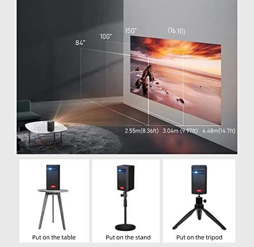 2022 New C900 Mini Projector Home Ultra-High Definition 4K 5G WiFi Projection Micro Projector Portable Office Supplies Home Theater